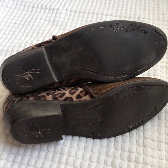 Sam Edelman | Shoes | Sam Edelman Brown Suede Leopard Bootie | Poshmark